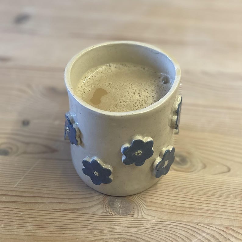 Flower Mug, Slab Pottery Template Printable PDF, Clay Handbuilding Mug ...