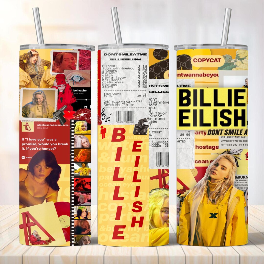 Tumbler Wrap for Bilie Eilish, Billie 20oz Tumbler Designs - Etsy Australia