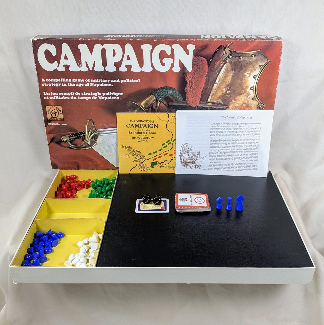 1970s Napoleonic War Campaign Board Game Complete Military & Political ...