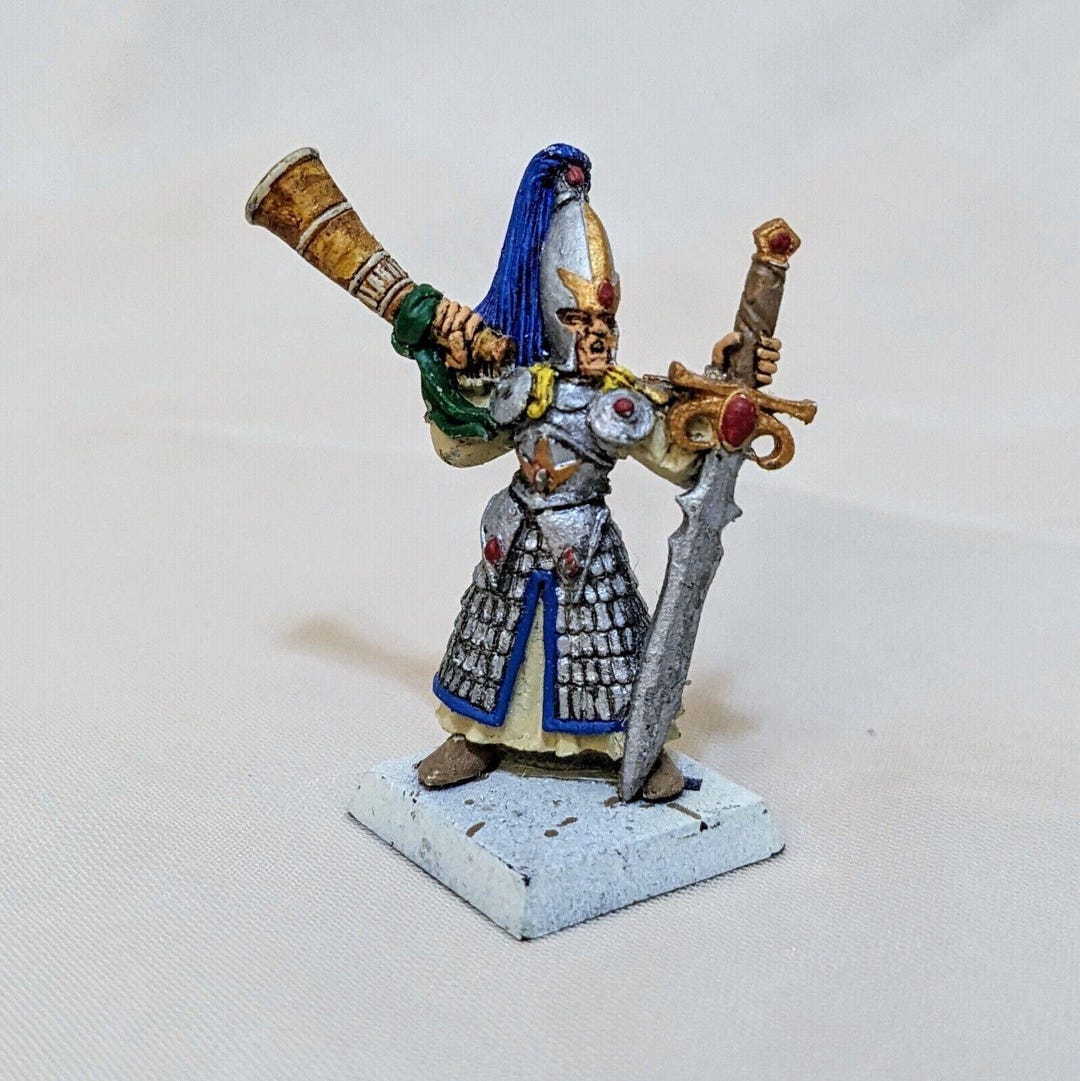 High Elf Swordmaster of Hoeth Metal Trumpeter Warhammer Fantasy Old ...