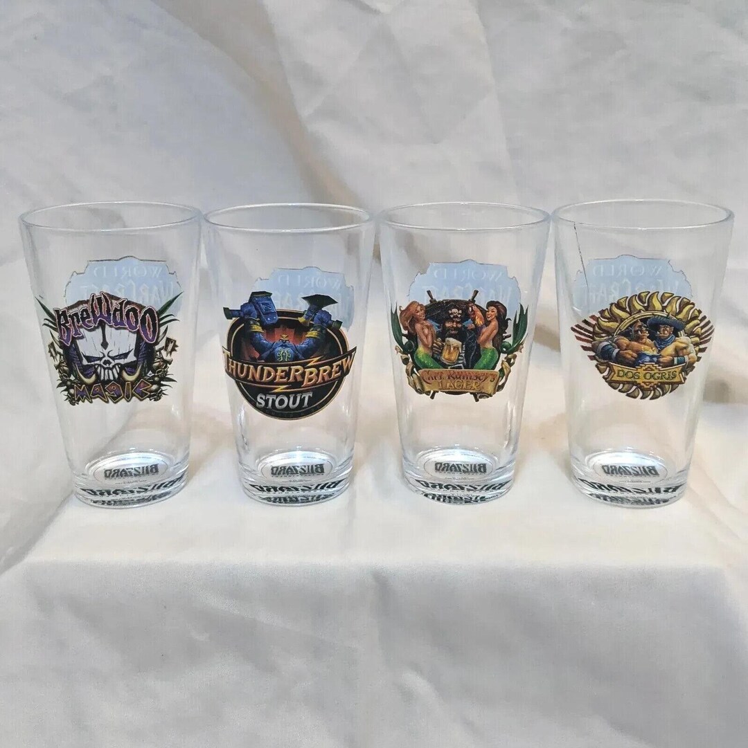 World of Warcraft Wow PINT Beer Glass 100% Complete Rare Set RPG ...