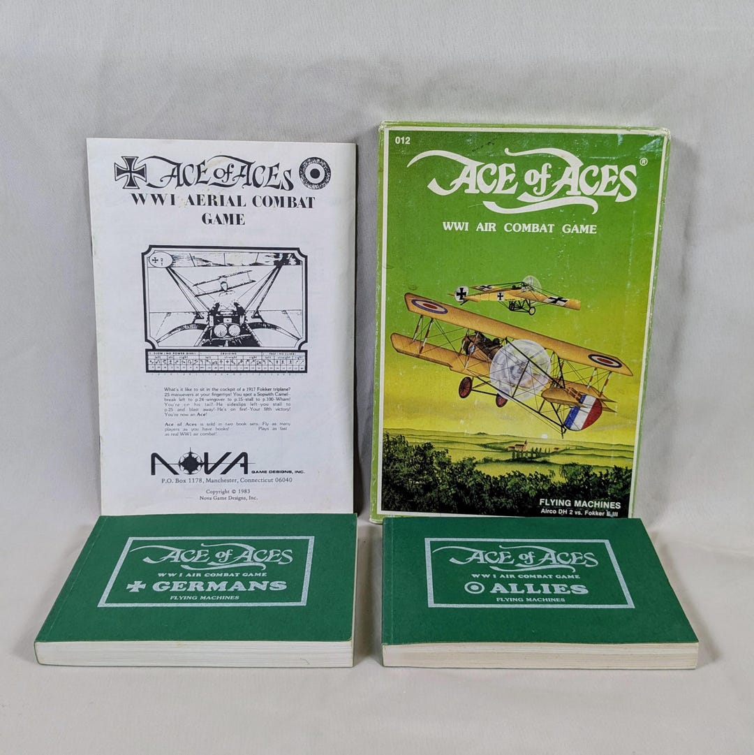 1983 Ace of Aces World War I Air Combat Dogfight Board Game 100% ...