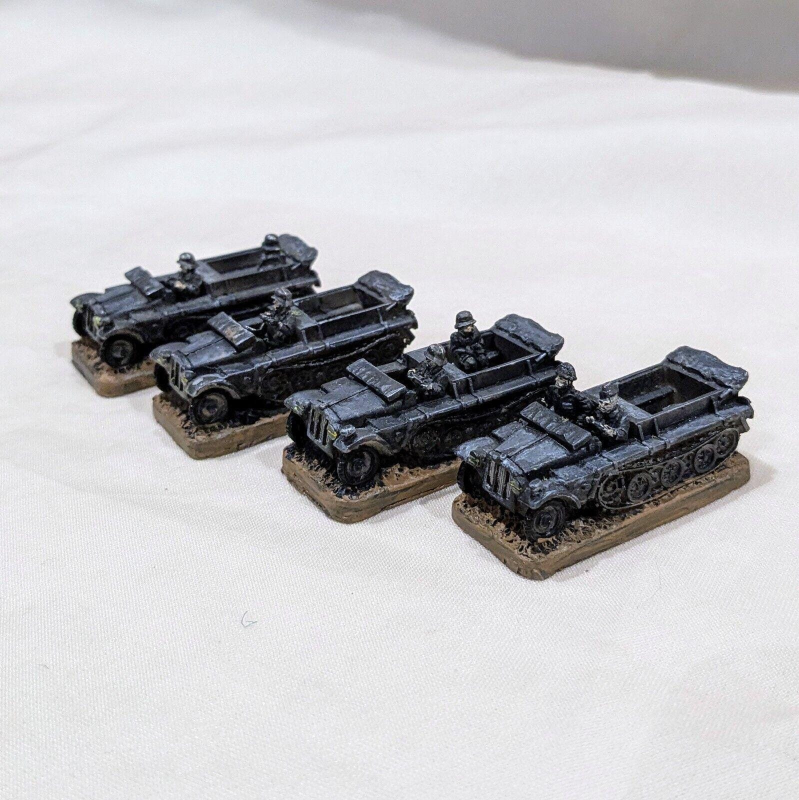 15mm Flames of War Sdkfz 10 Halftrack Platoon Genuine German Army 1st ...