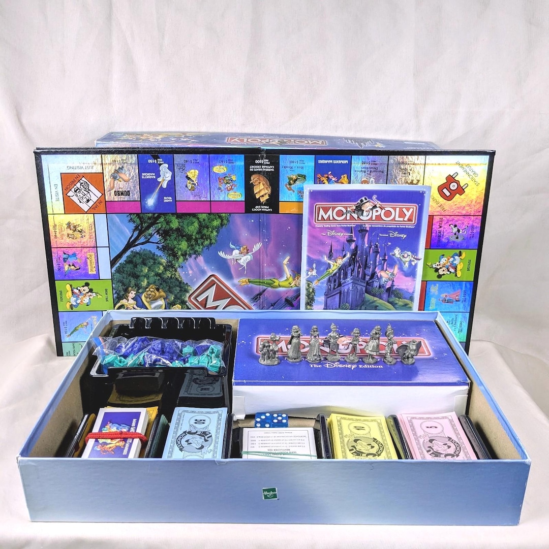 Disney Monopoly 2001 Board Game - 100% Complete - Made by Hasbro Table ...