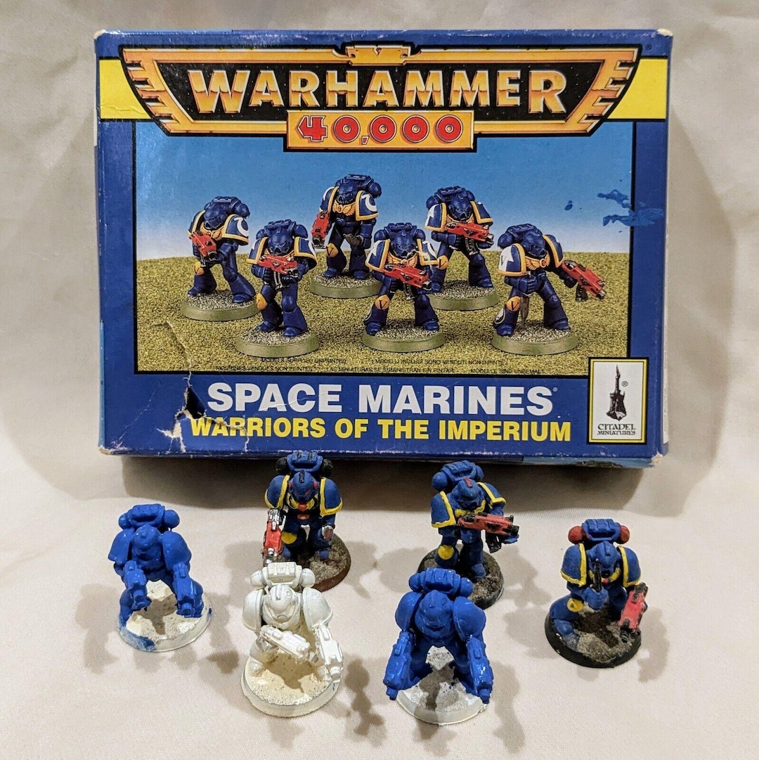Warhammer 40K Ultramarines Space Marine SQUAD W/ Original Box 2nd ...