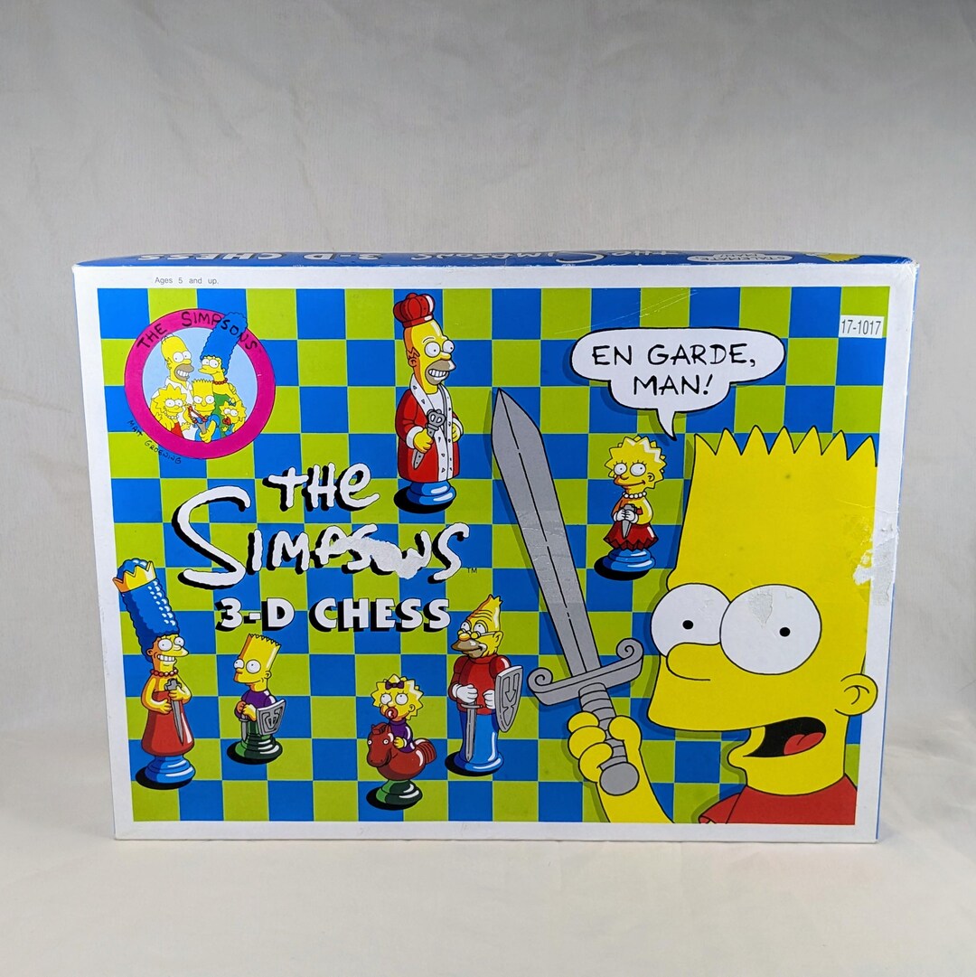 The Simpsons 3D Chess Set W/ Chess Pieces Chess Board & Chess Box - 100 ...