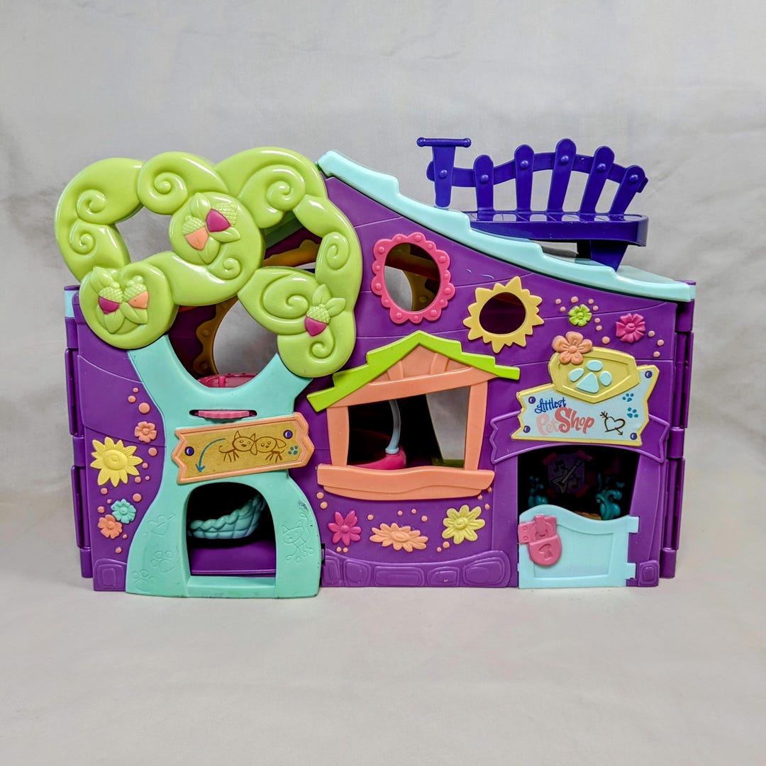 Purple LPS Littlest Pet Shop Clubhouse Animal Playhouse Doll House ...