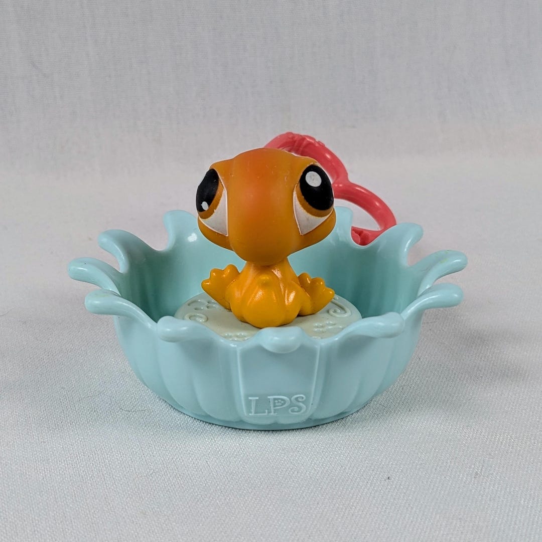 Authentic LPS Lizard Rare Littlest Pet Shop Mcdonalds Toys Orange ...