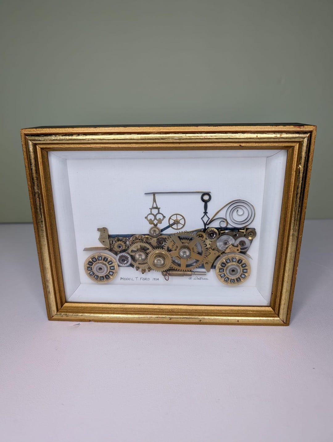 Vintage Model T Ford 1914 Clockwork Art – Framed Watch Parts Collage ...
