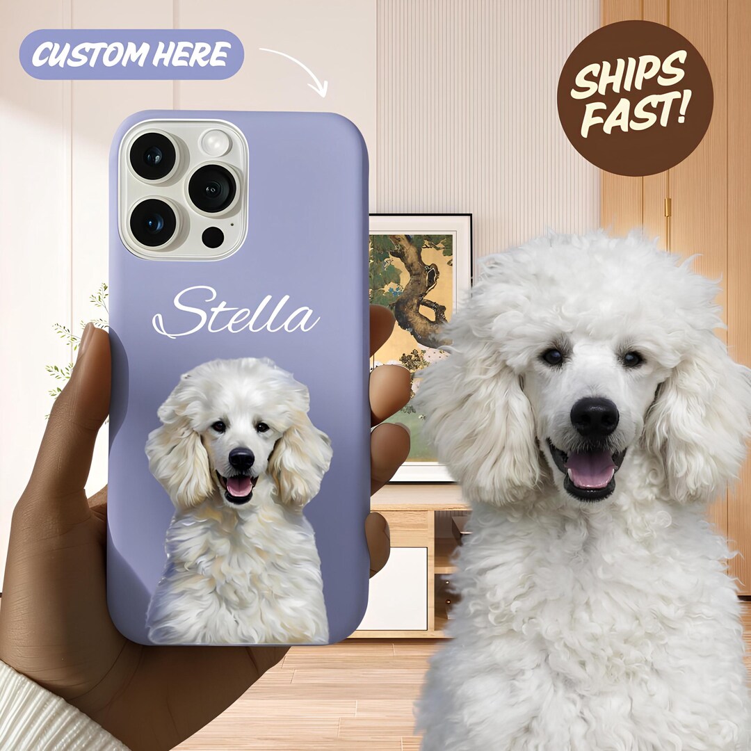 Custom Pet Phone Case Using Pet Photo + Name Custom Dog Phone Case ...
