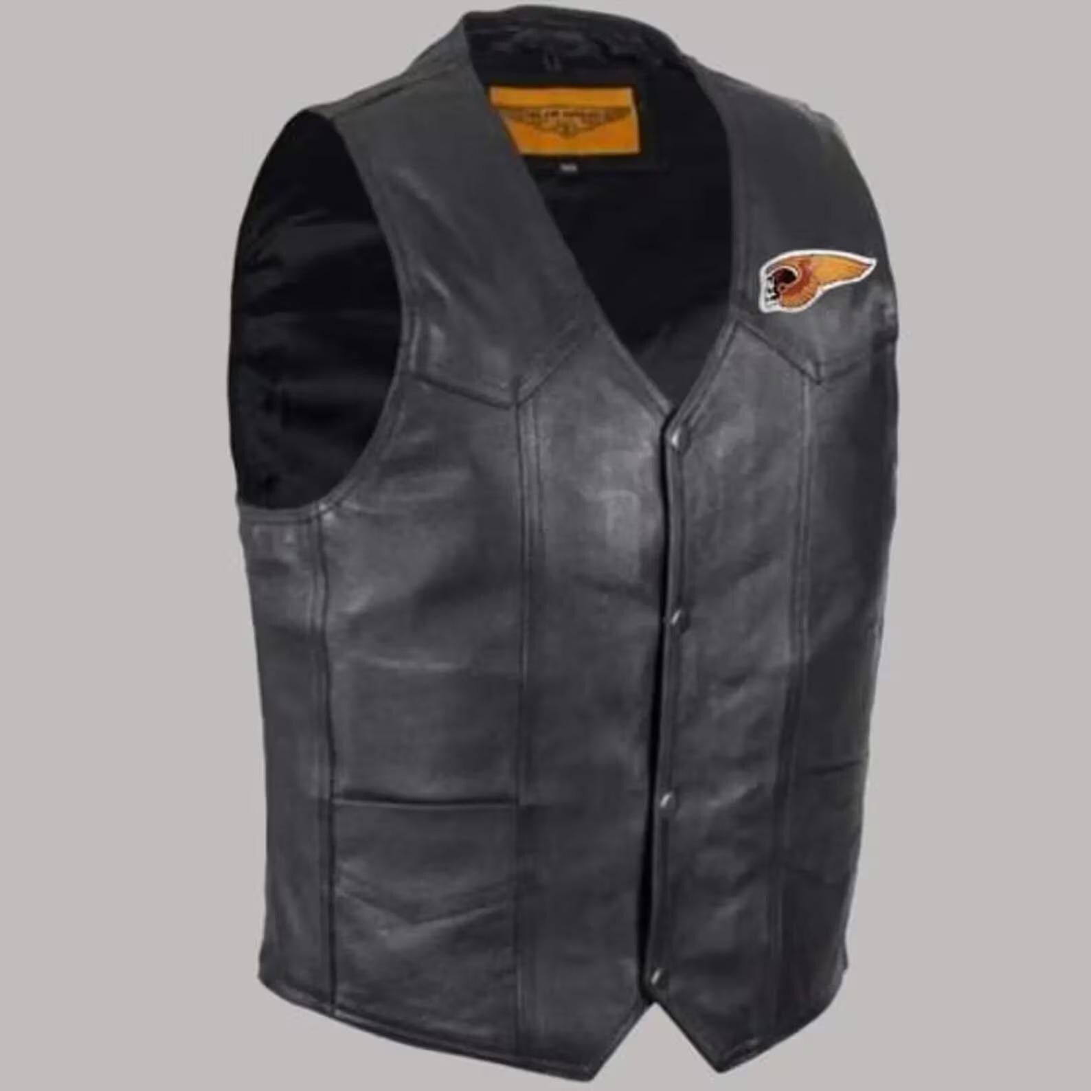 Men's Hells Angels Outlaw Biker Leather Vest, Vintage Style Biker ...
