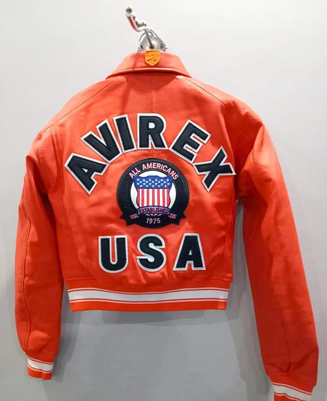 Avirex USA Icon Leather Jacket, Avirex Bomber Leather Jacket, Real ...