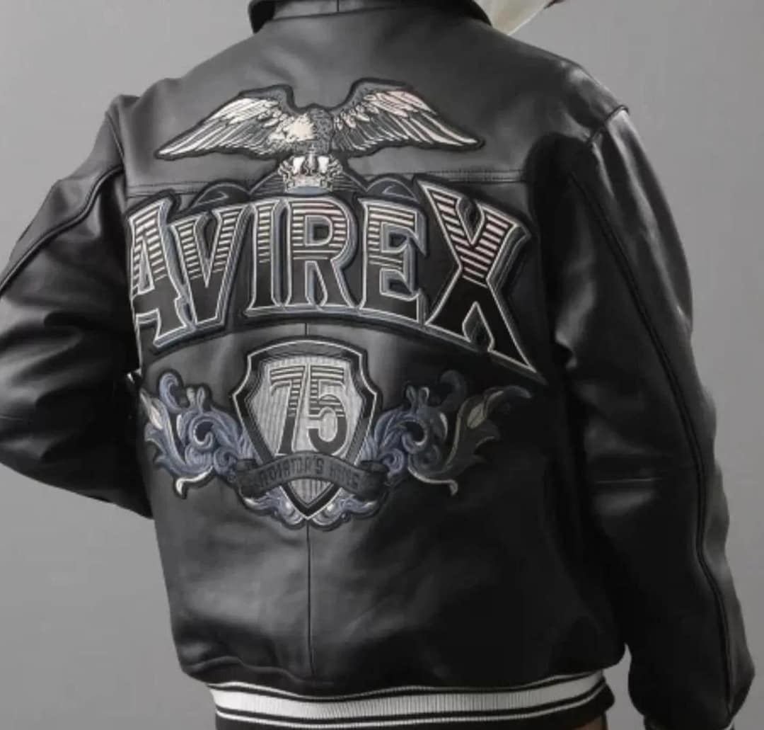 AVIREX Black Color USA Edition Icon Jacket , Military Bomber Jacket ...
