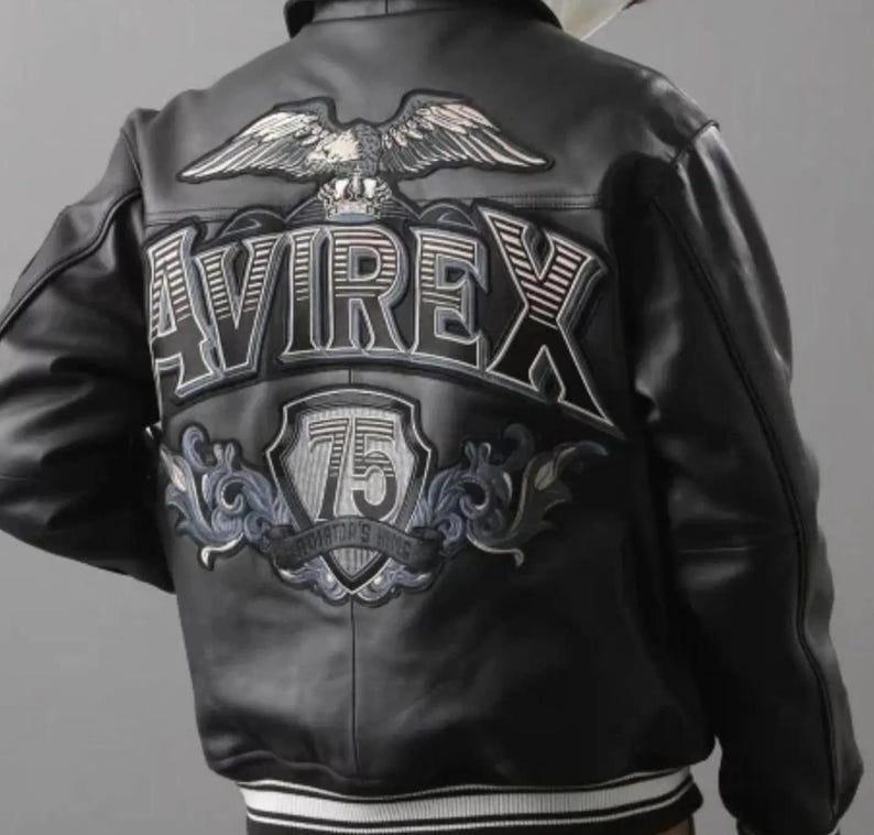 AVIREX Black Color USA Edition Icon Jacket , Military Bomber Jacket ...