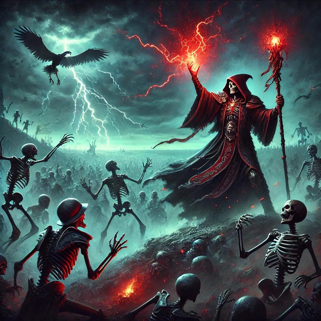 Necromancer Fantasy Art – 10 Dark Magic Digital Prints | Gothic Undead ...