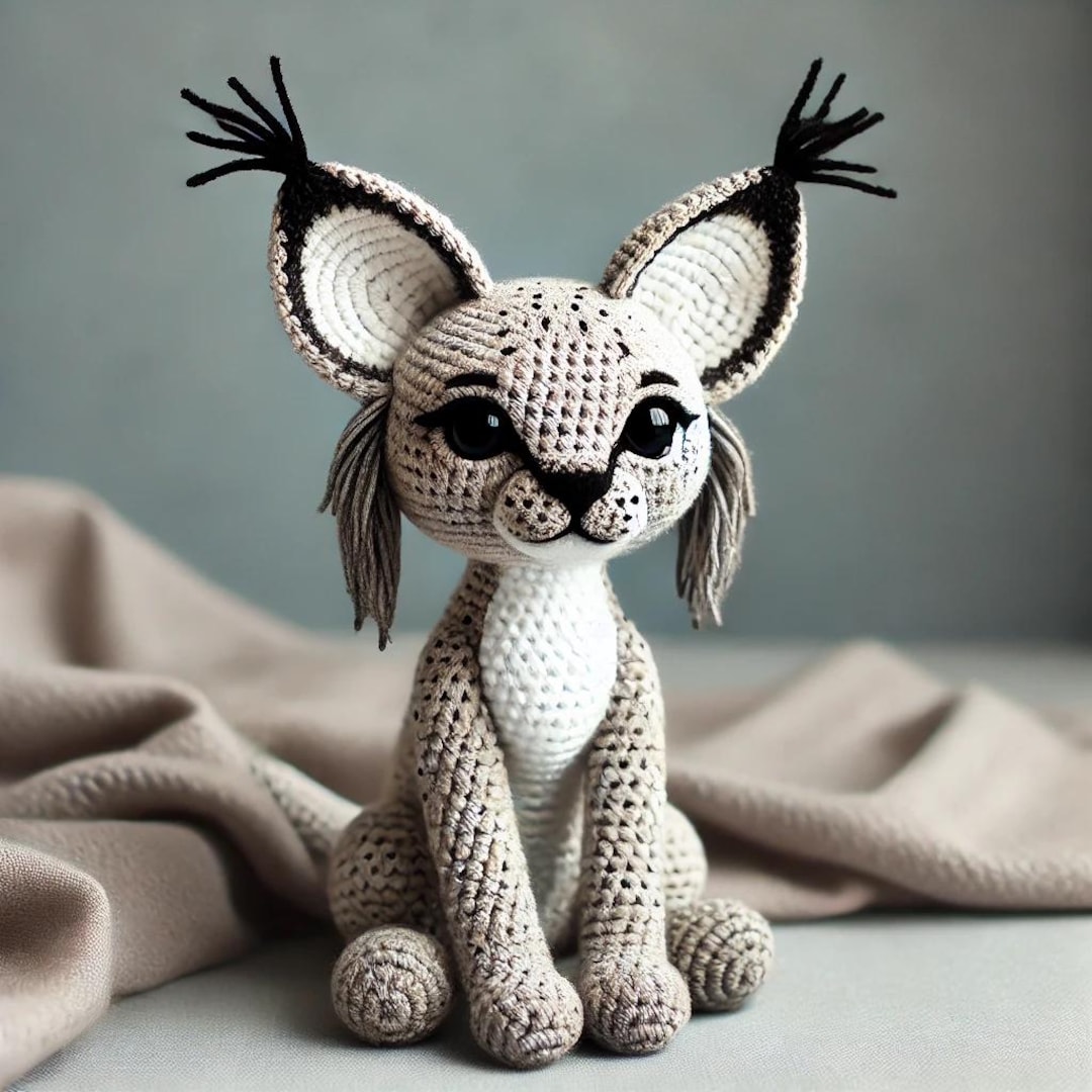 Lynx Amigurumi Pattern Elegant Crochet Lynx With Detailed Ears & Tail ...