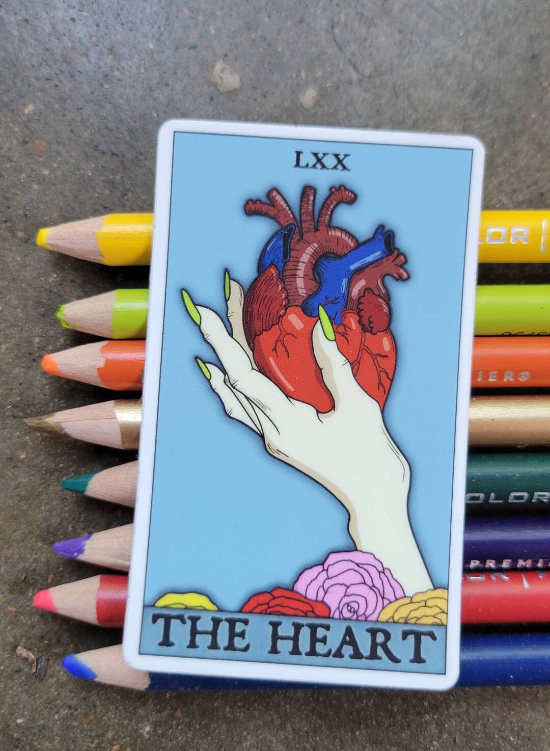 The Heart Tarot Card Sticker - Etsy