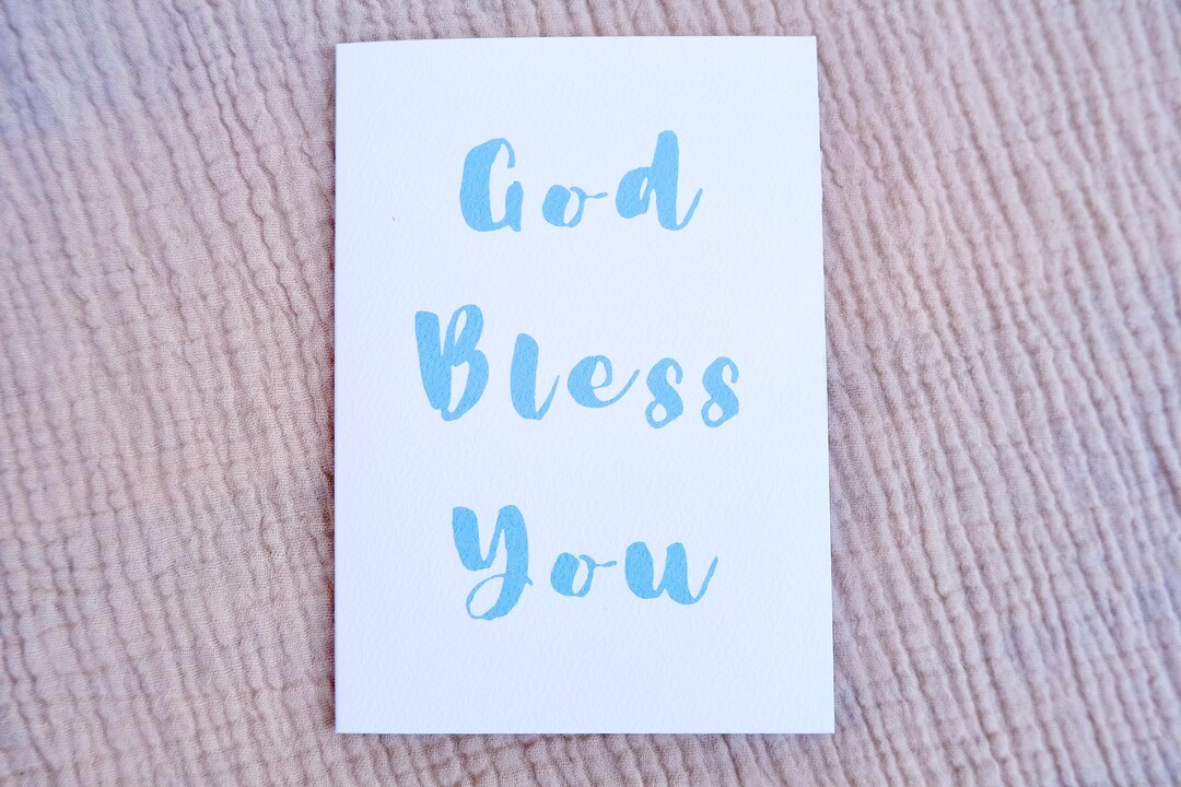 Christian Greeting Card "god Bless You" - Encouragement Card, Faith ...