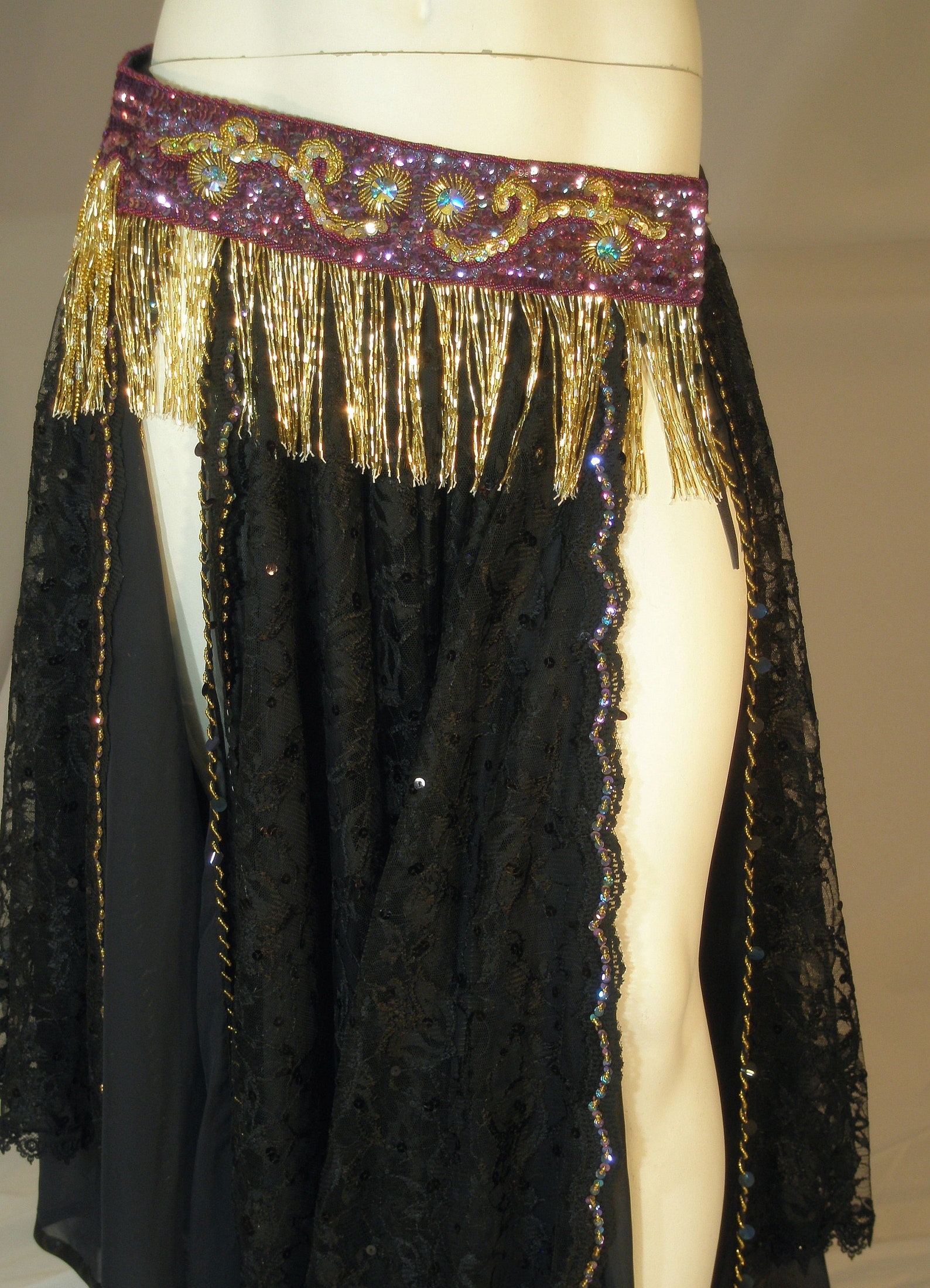 Beaded Belly Dance Costume Sequin Bedlah Lace Belly Dance | Etsy