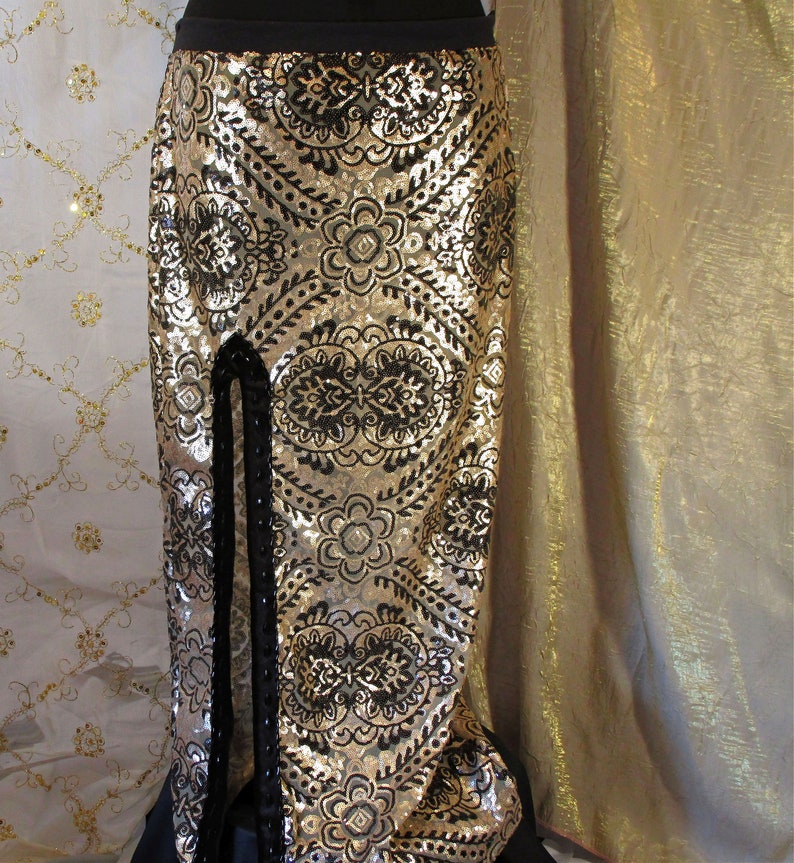 Belly Dance Costume, Gold Belly Dance Skirt, Gold Belly Dance Top ...