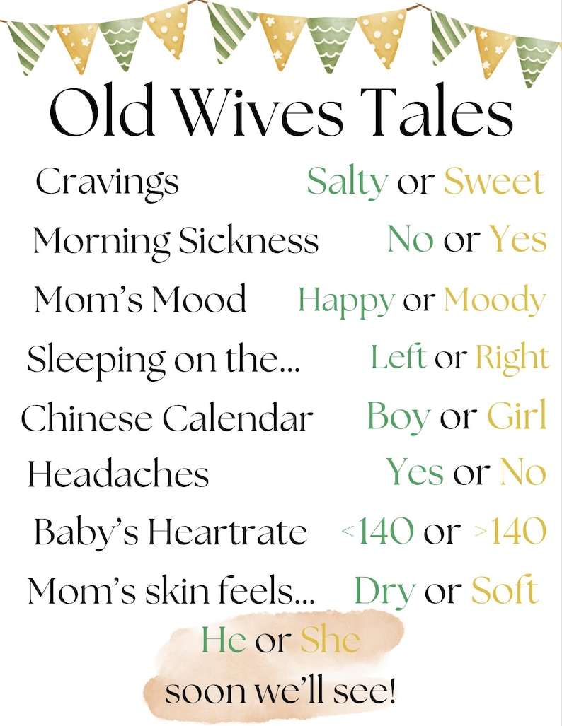 Old Wives Tales Baby Shower Display - Etsy