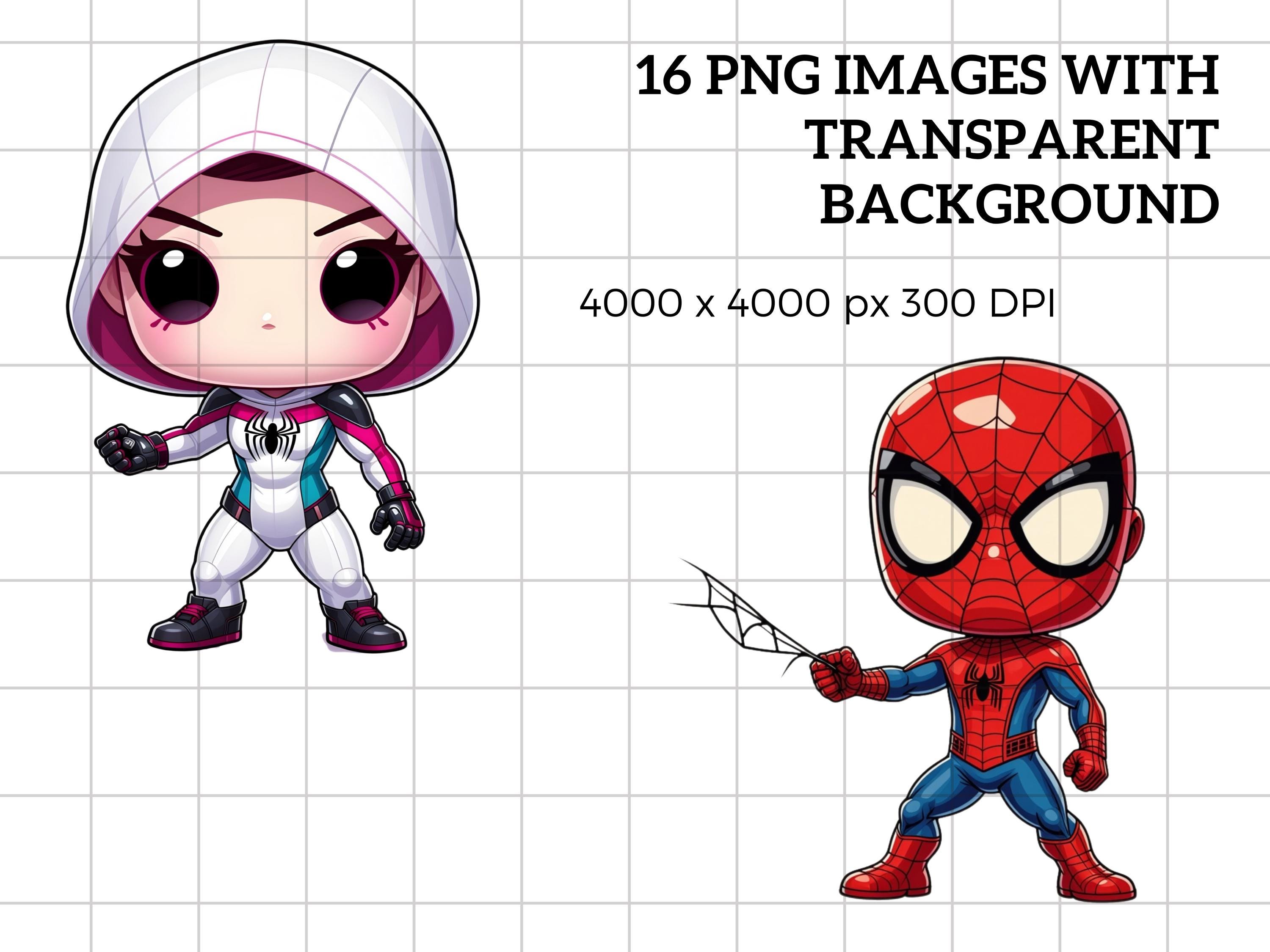 Superhero Clipart Bundle, 16 PNG Files, Cute Superhero Chibi Characters ...