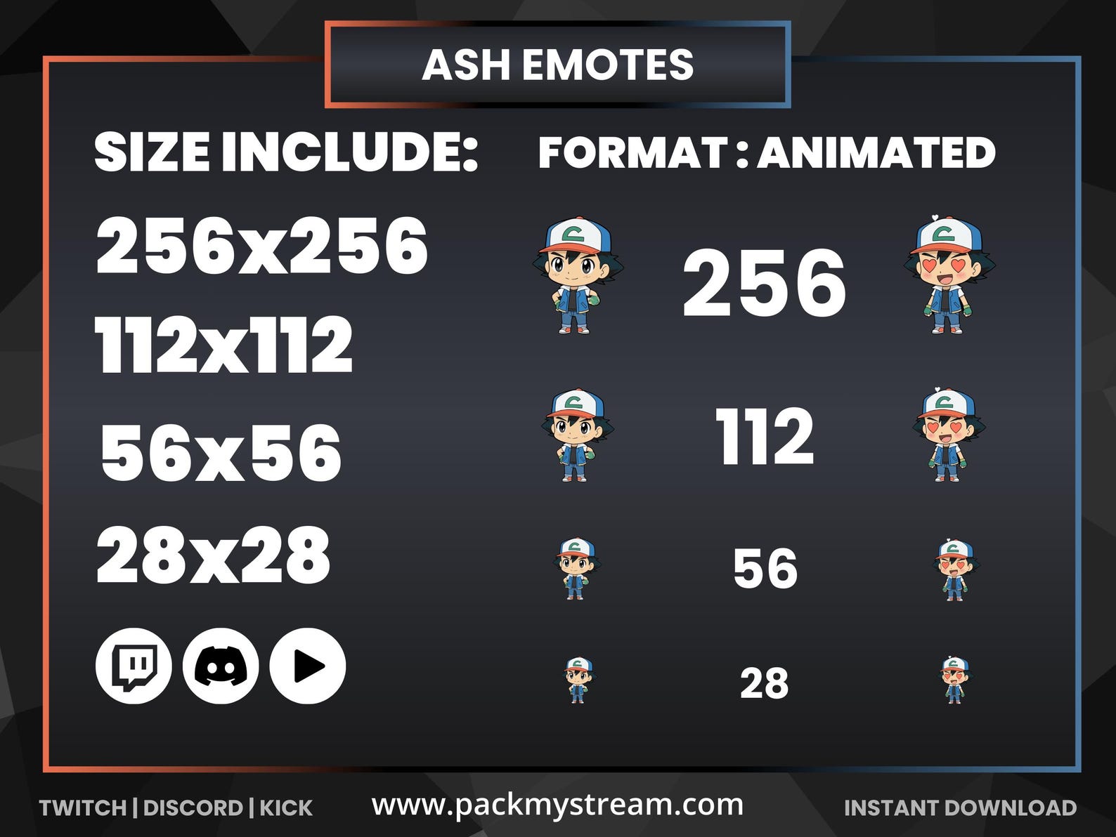 7 Animated Gamer Emotes Pack | Twitch Discord Kick Animated Emotes ...