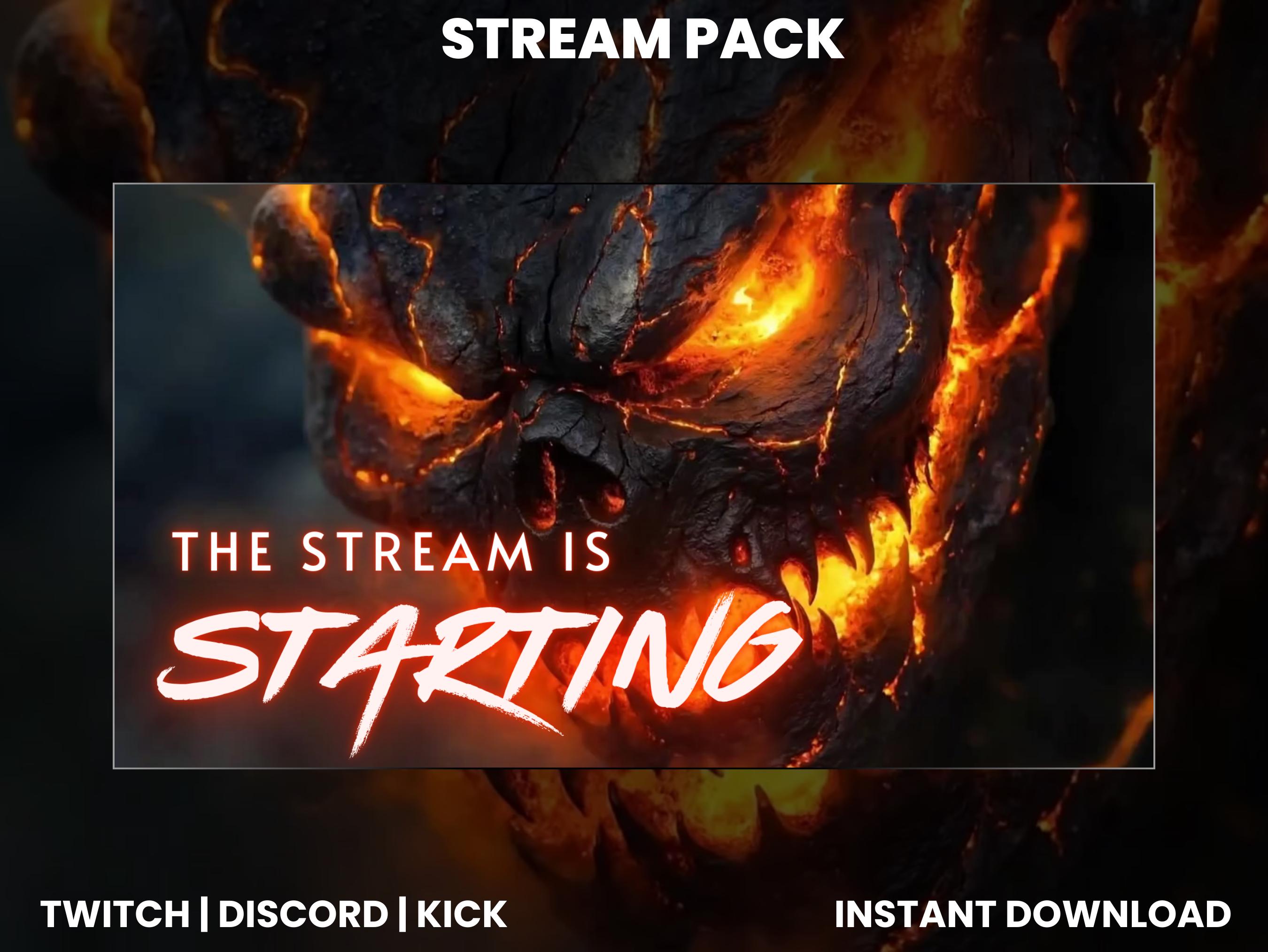 Fire Demon Twitch Stream Pack | Animated Stream Pack | Twitch Screen ...