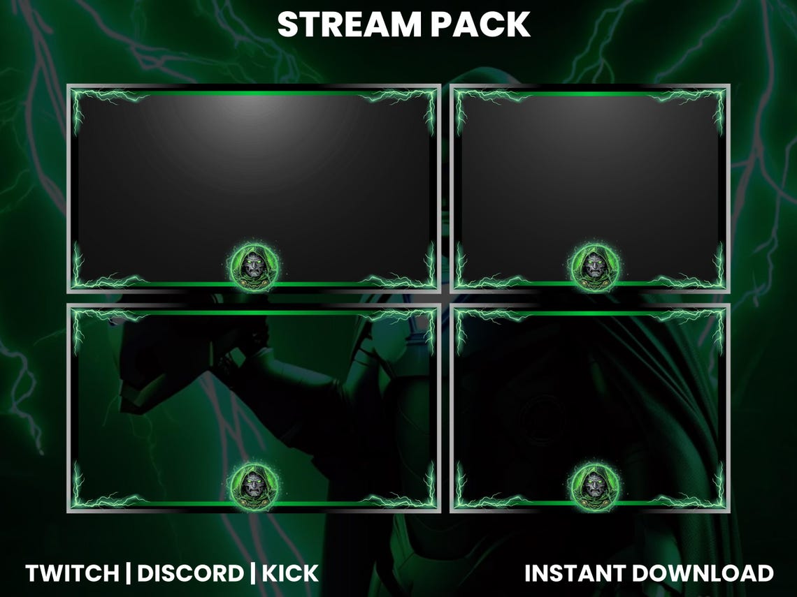 Dr Doom Inspired Twitch Stream Pack | Bit Badges Included | Twitch ...