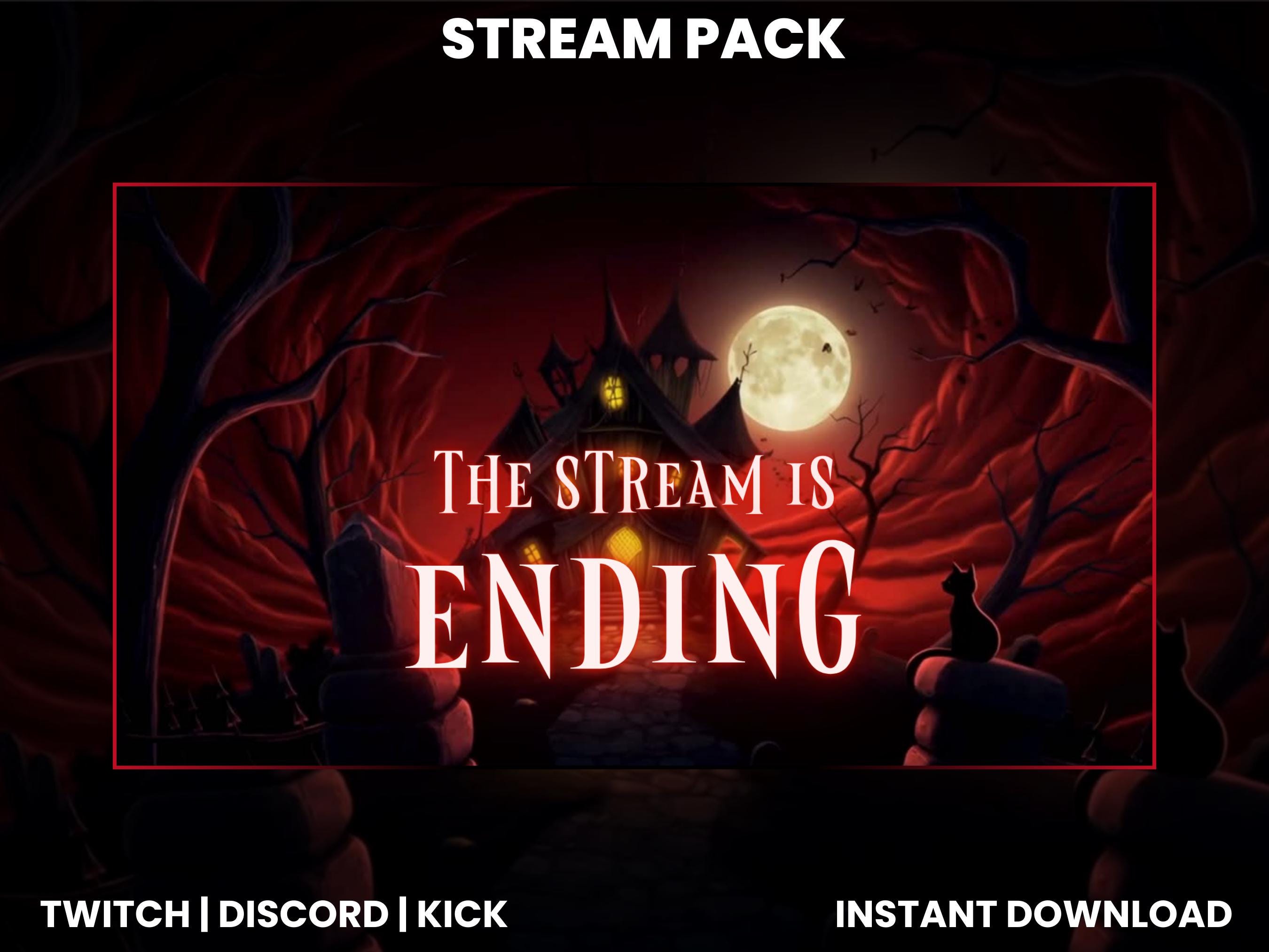 Red Haunted Halloween Twitch Overlay Pack | Spooky Stream Graphics for OBS and Streamlabs ...