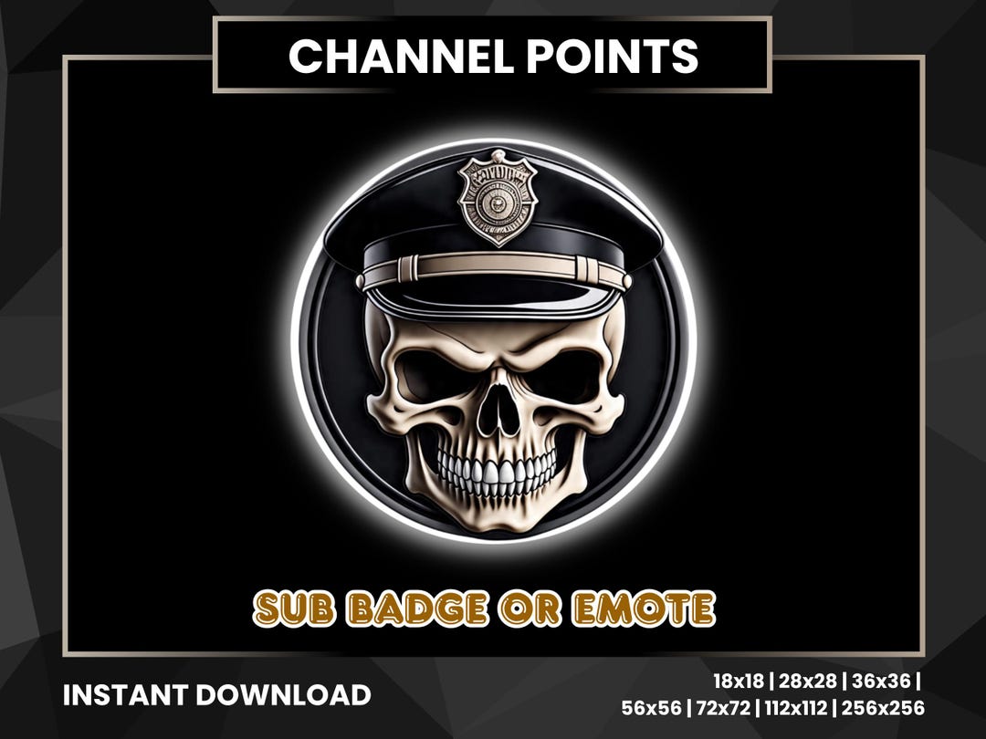Officer Skull Channel Point Icon | Twitch Channel Points | Twitch ...
