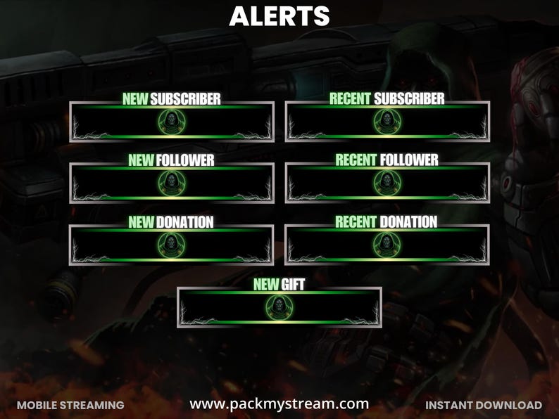 Dr Doom Inspired Vertical Twitch Overlay Pack – Mobile Stream Overlay ...