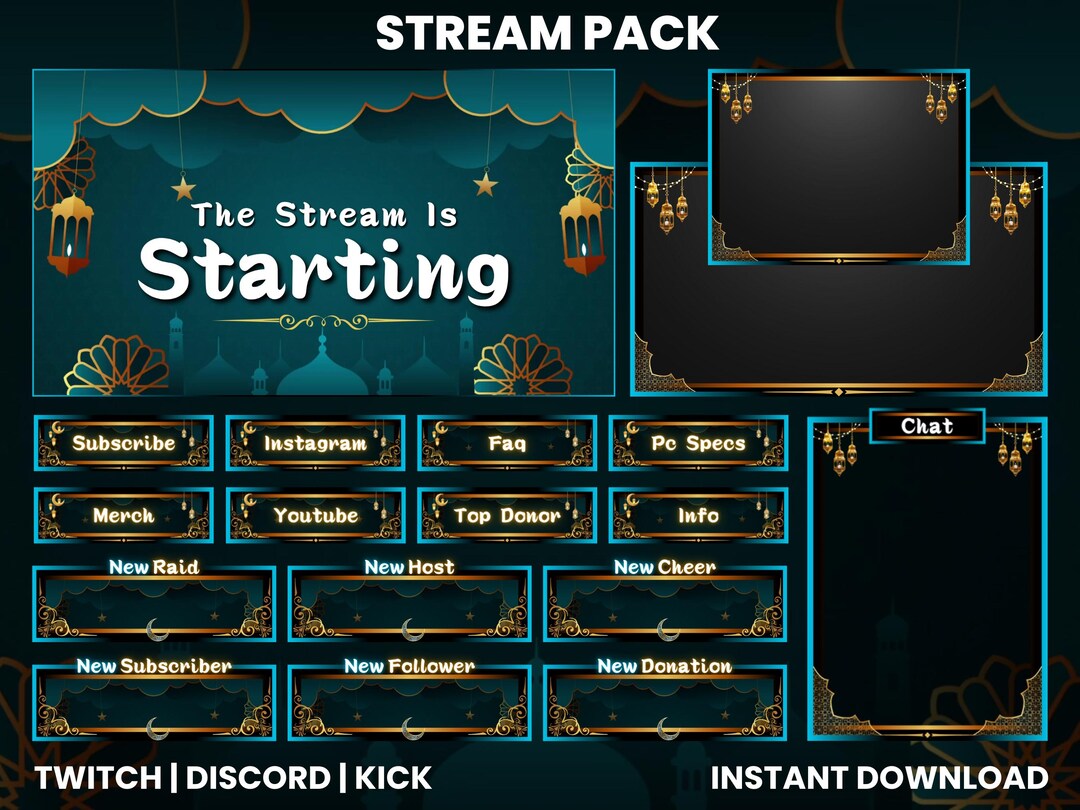 Ramadan Twitch Stream Pack | Animated Stream Pack | Happy Ramadan ...