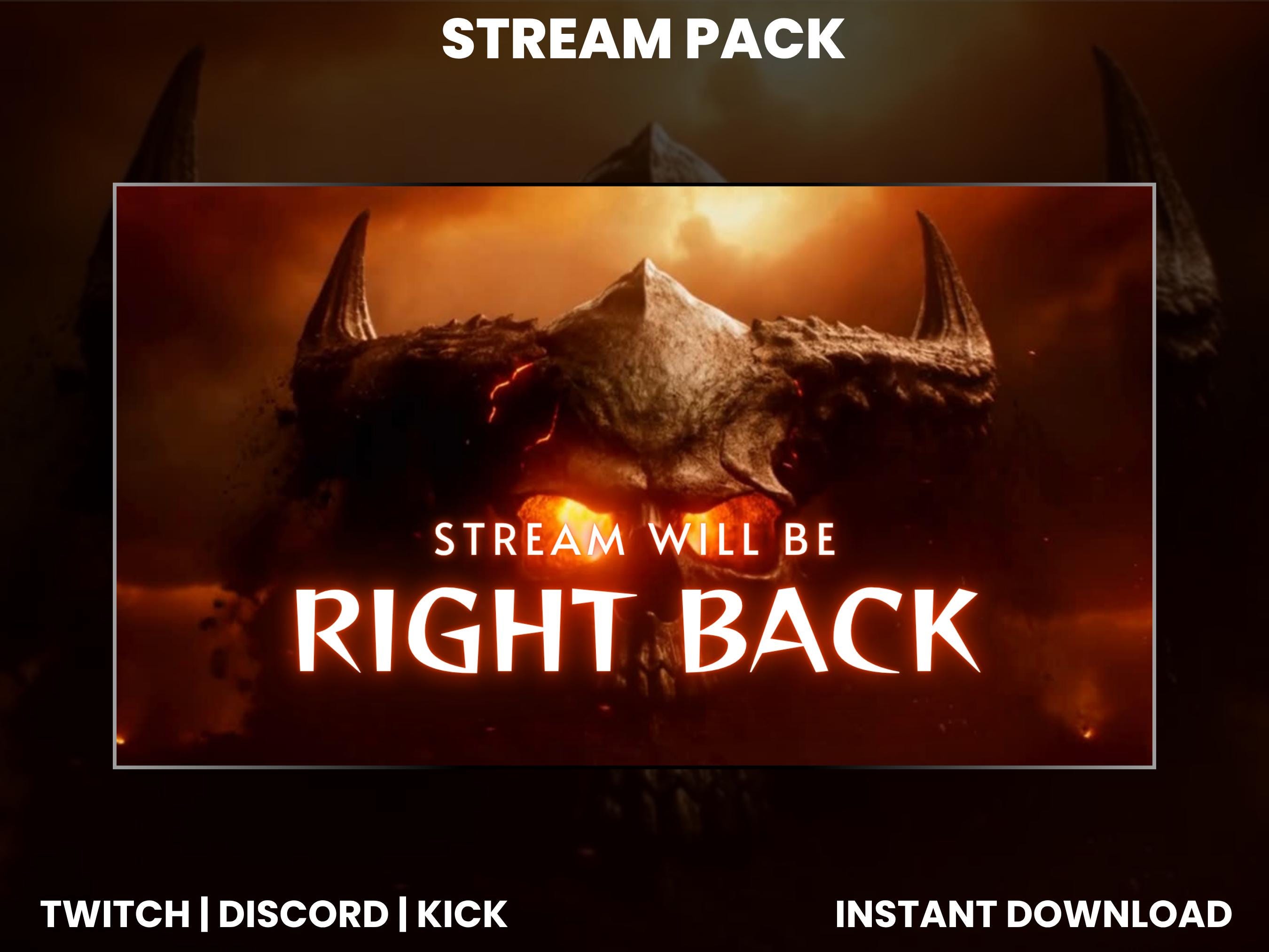 Demon Inferno Twitch Overlay Pack | Animated Stream Alerts, Panels ...