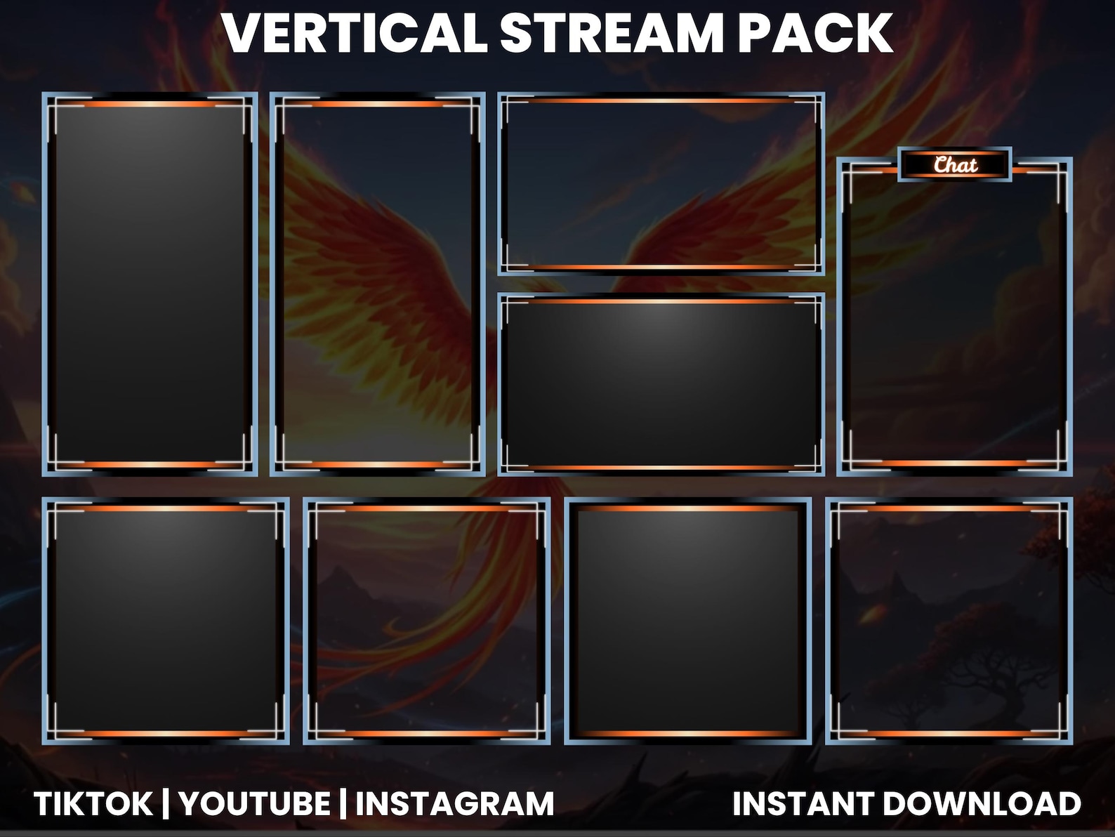 Phoenix Vertical Stream Pack – Fiery Starting / Ending / Offline ...
