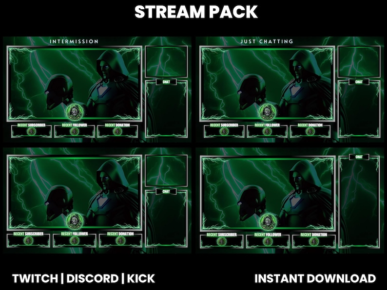 Dr Doom Inspired Twitch Stream Pack | Bit Badges Included | Twitch ...