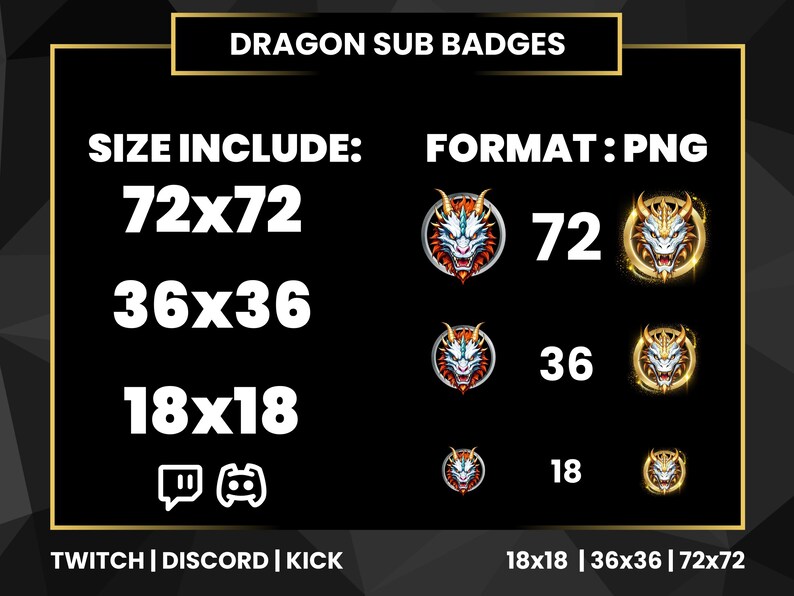 Dragon Badges | Twitch Bit Badges | Twitch Sub Badges| Dragon Face ...