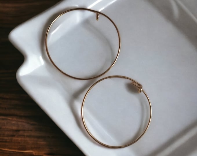 Gold Hoops, Dainty Hoops, Simple Hoops, Gold Filled Earrings, Hoop ...