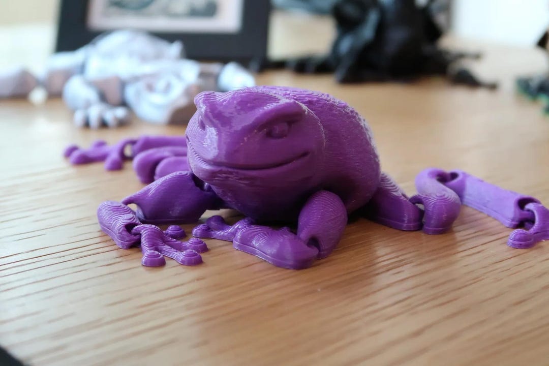 Cute Flexi Print-in-place Frog - STL File for 3D Printing - STL File ...