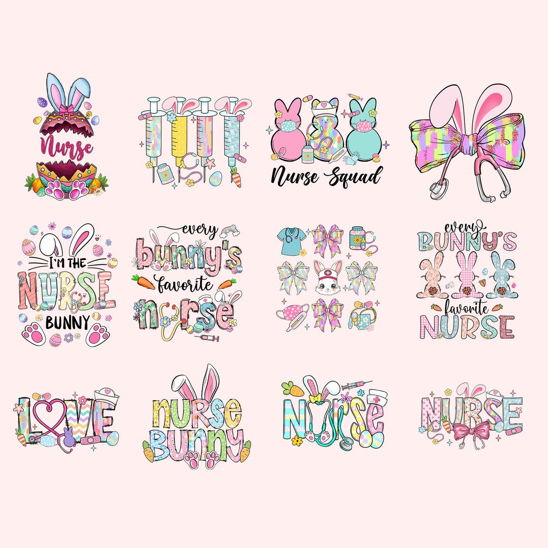 12 Png Easter Nurse, Easter Gift for Nurse, Easter Shirt for Nurse ...