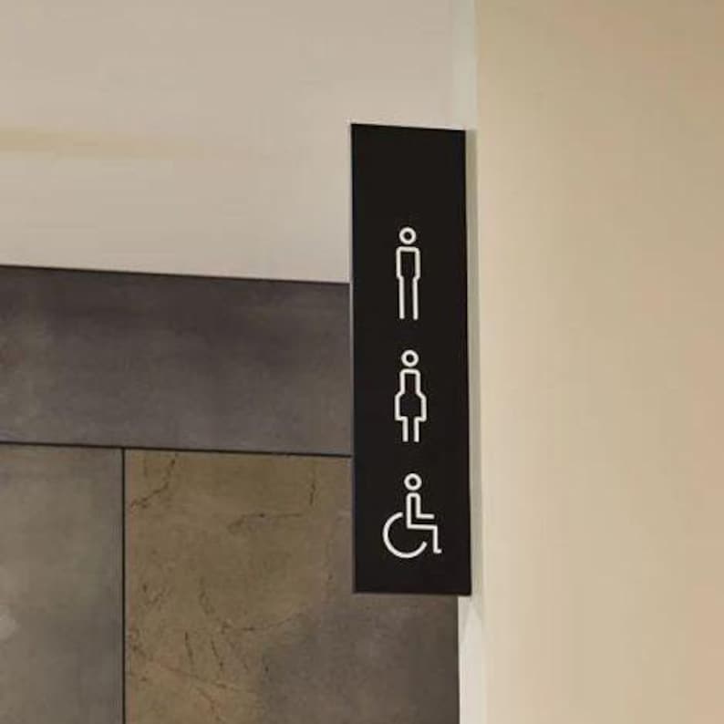 Side Mounted Directional Sign, Metal Lobby Sign, Blade Sign, Floor ...