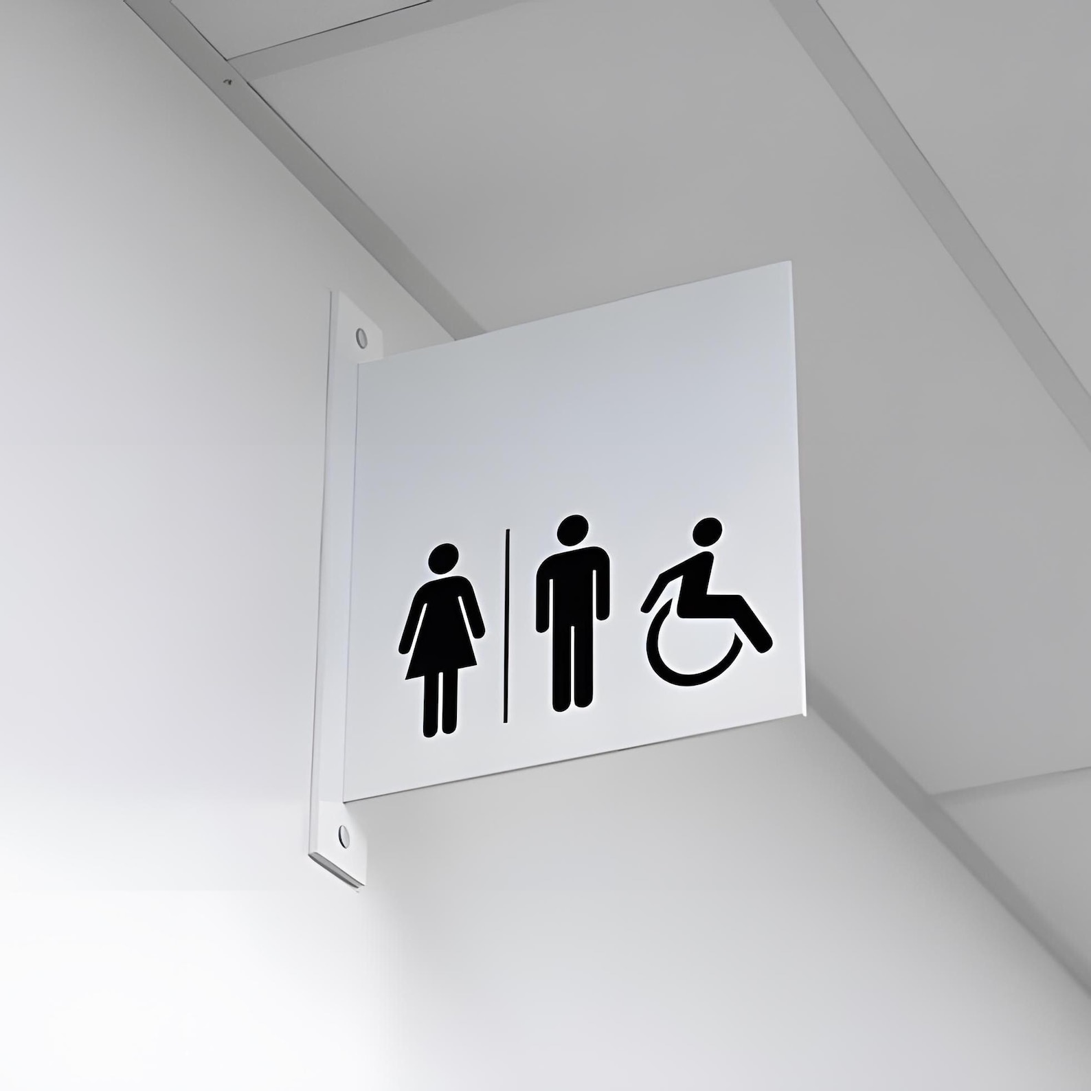 Side Mounted Directional Sign, Metal Lobby Sign, Blade Sign, Floor ...