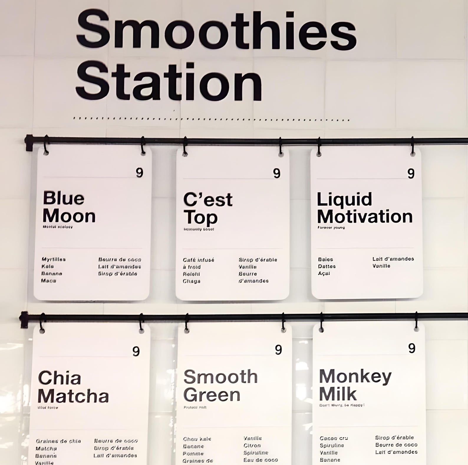 Hanging Menu Sign, Wall Mounted Cafe Menu Display, Double Sided Blade ...