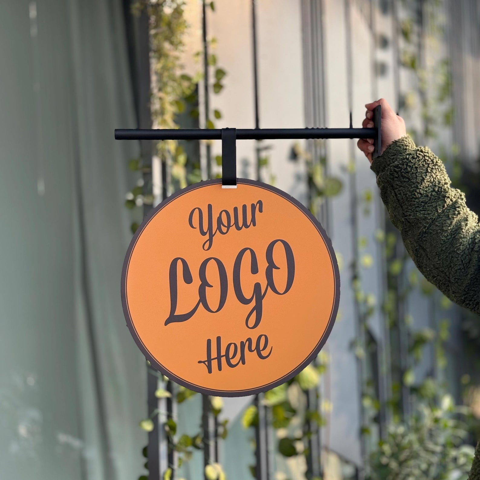 Custom Hanging Blade Sign, Storefront Wall Mounted Sign, Double Sided ...