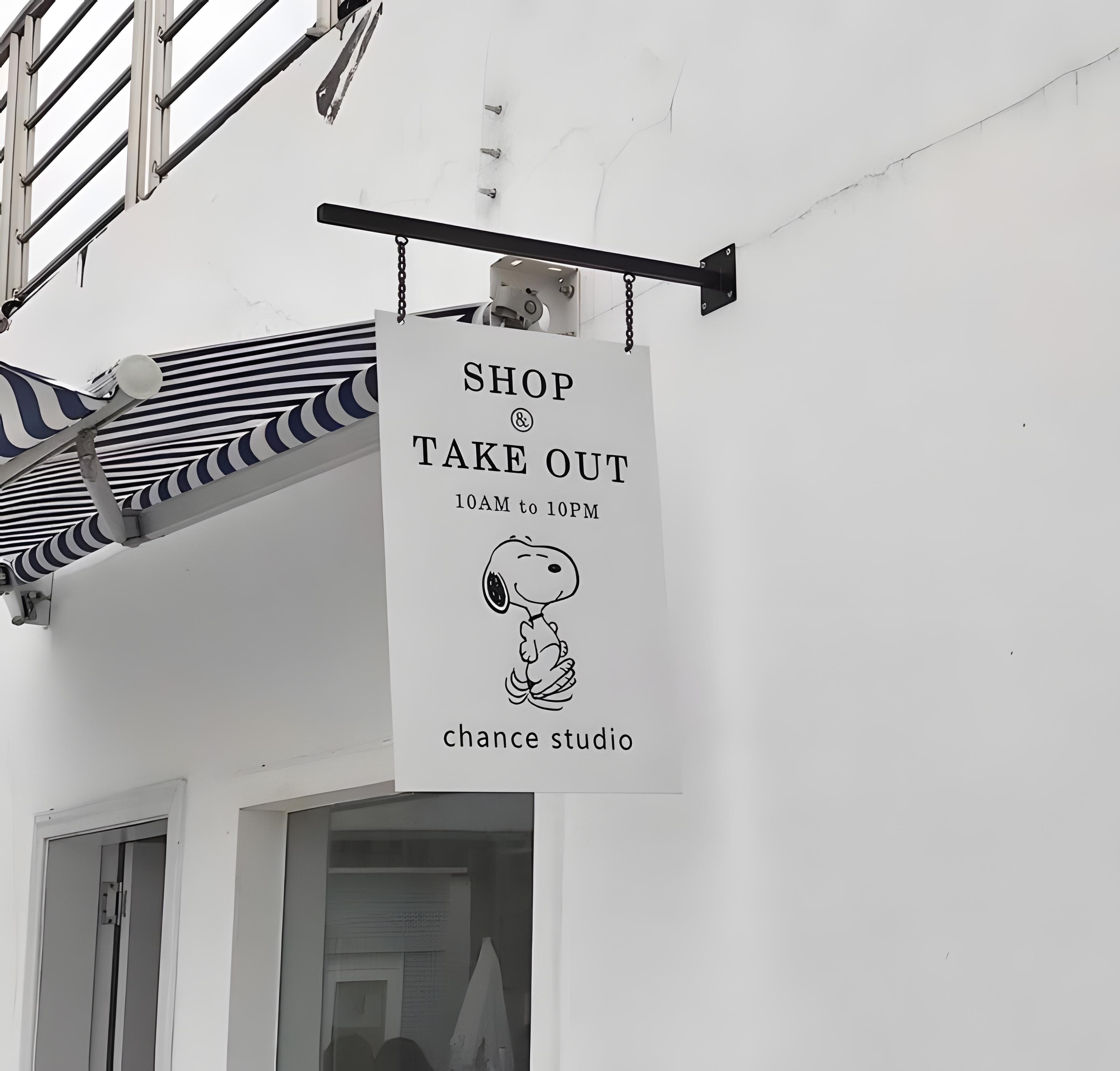 Outdoor Shop Sign, Double-sided Wall Hanging Sign, Metal Blade Sign ...