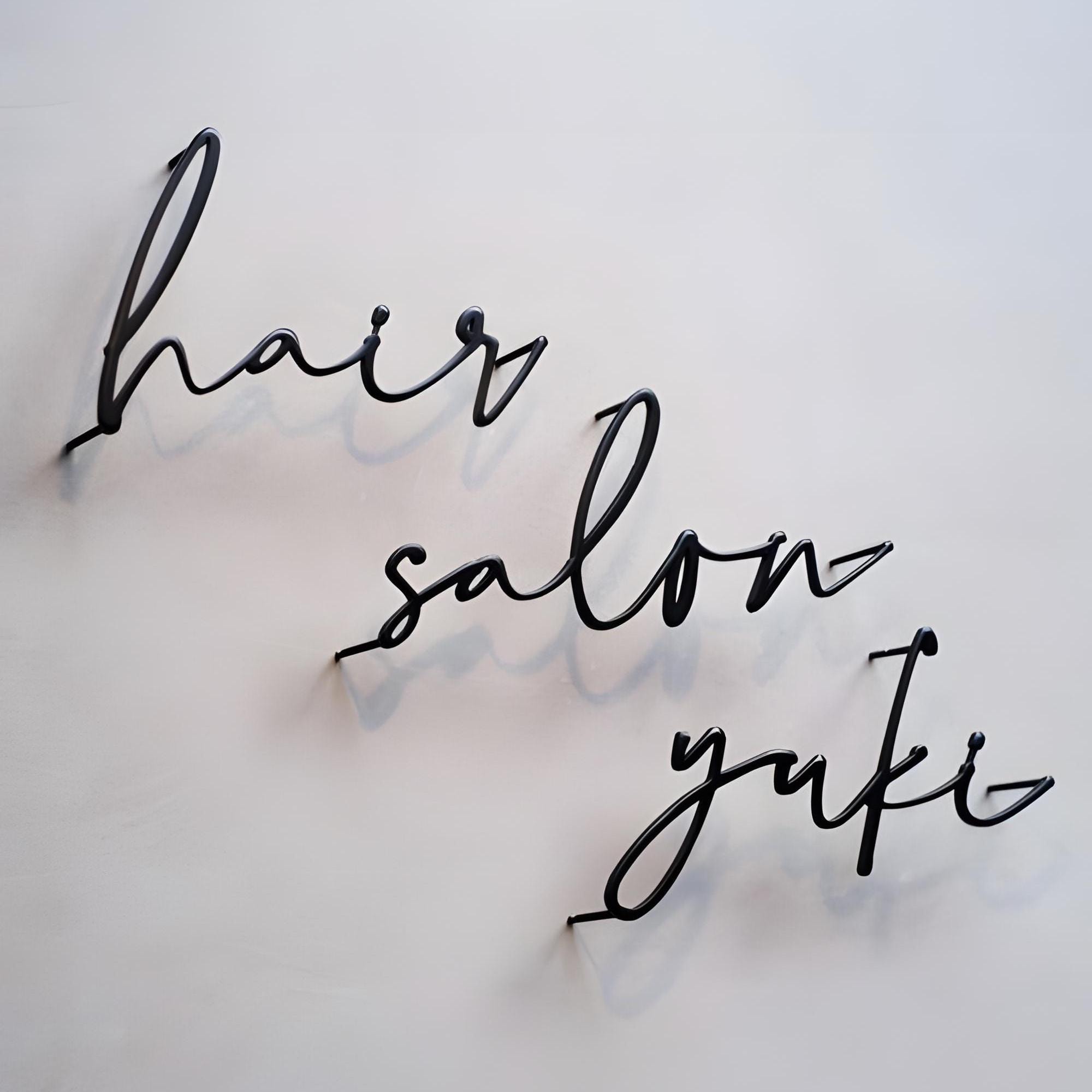 Custom Raised Metal Letters Sign, Outdoor Business Logo Sign, Salon ...