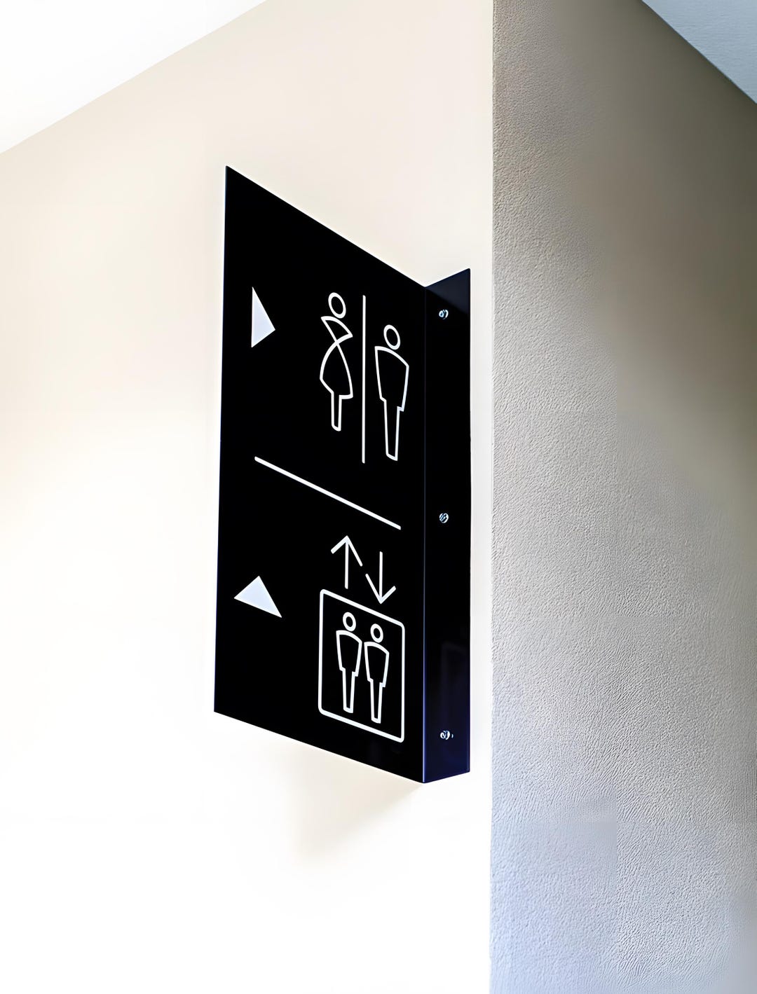 Custom Way Finding Signs, Double Sided Directional Signs, Metal Lobby ...