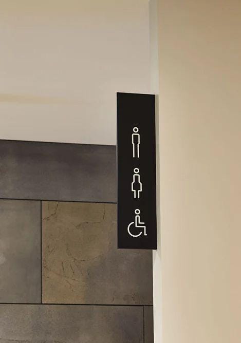 Custom Way Finding Signs, Double Sided Signs, Metal Lobby Signs, Rest ...