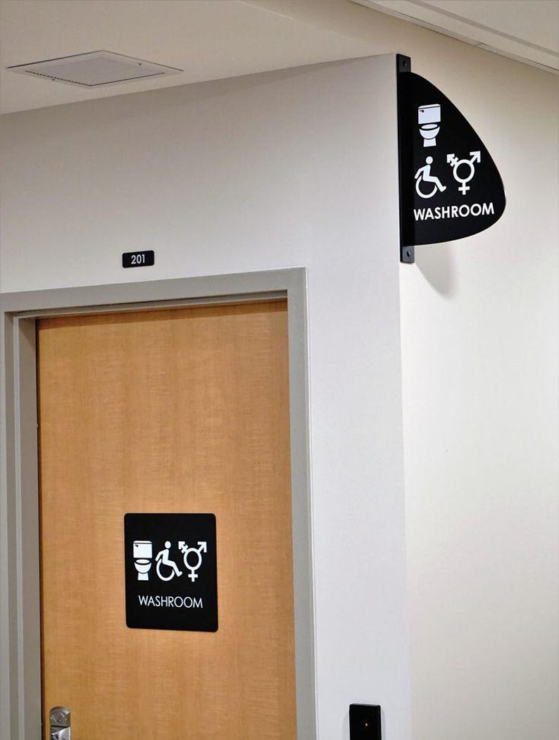 Side Mounted Directional Sign, Metal Lobby Sign, Blade Sign, Floor ...