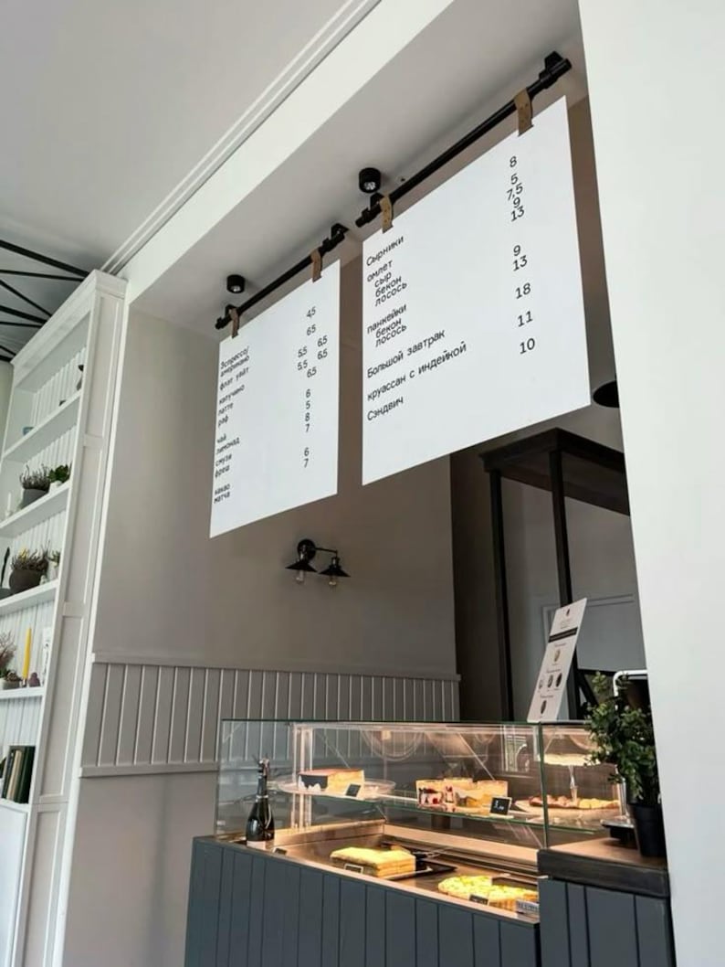 Custom Blade Sign, Hanging Sign, Wall Mounted Restaurant Menu Board ...